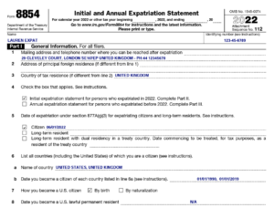 What Is IRS Form 8854? A Guide for Expats