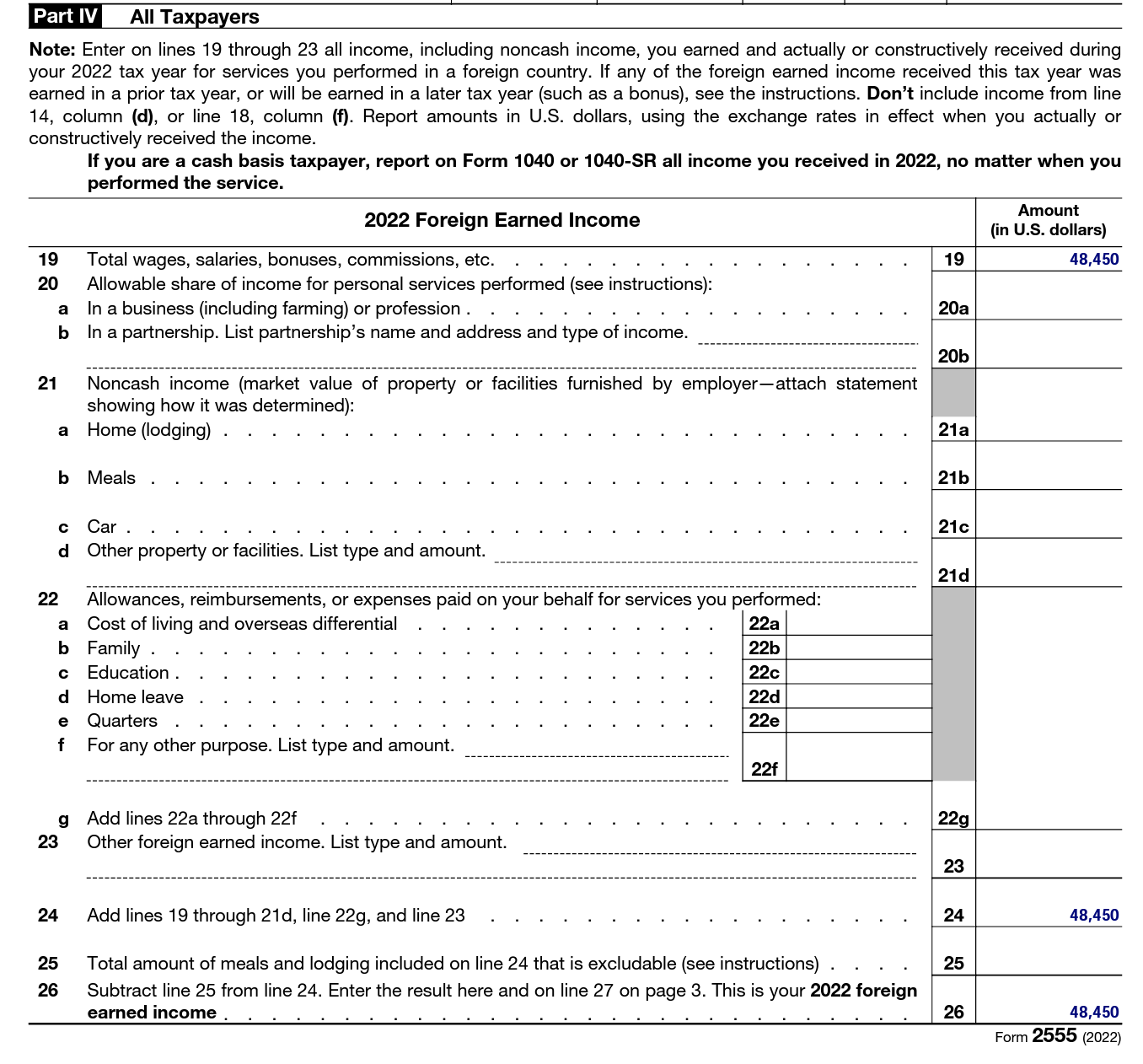 Filing Form 2555 for the Foreign Earned Income Exclusion