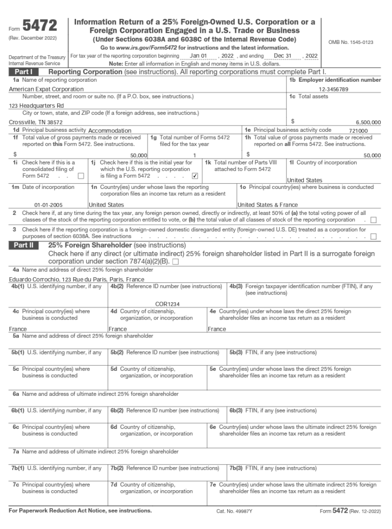 Form 5472: Instructions, Examples, and More