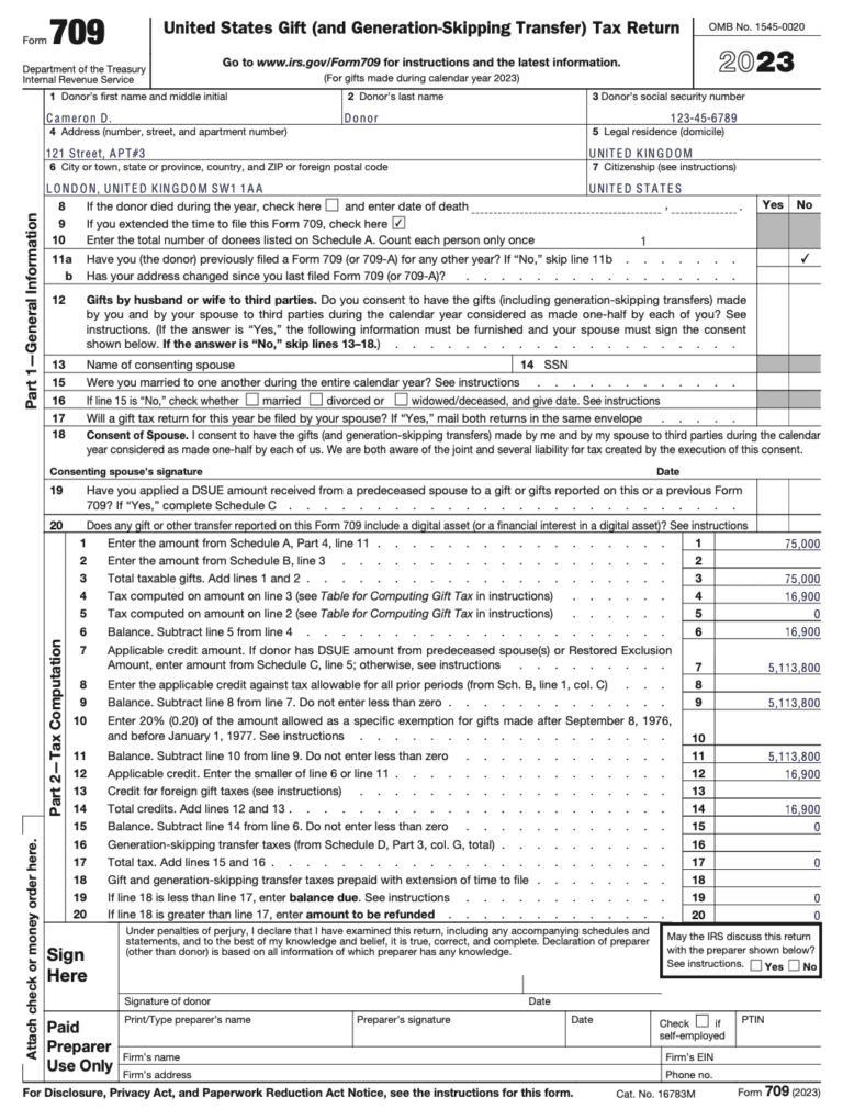 Form 709: Guide to US Gift Taxes for Expats