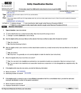 Understanding Form 8832: Entity Classification Election