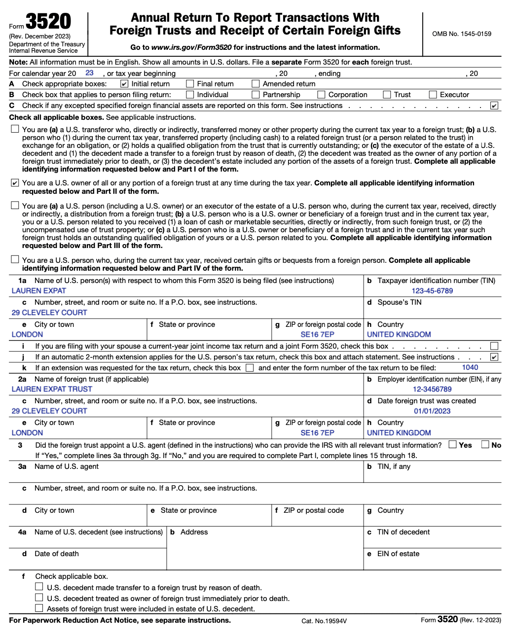 Form 3520 for Americans Living Abroad: The Basics