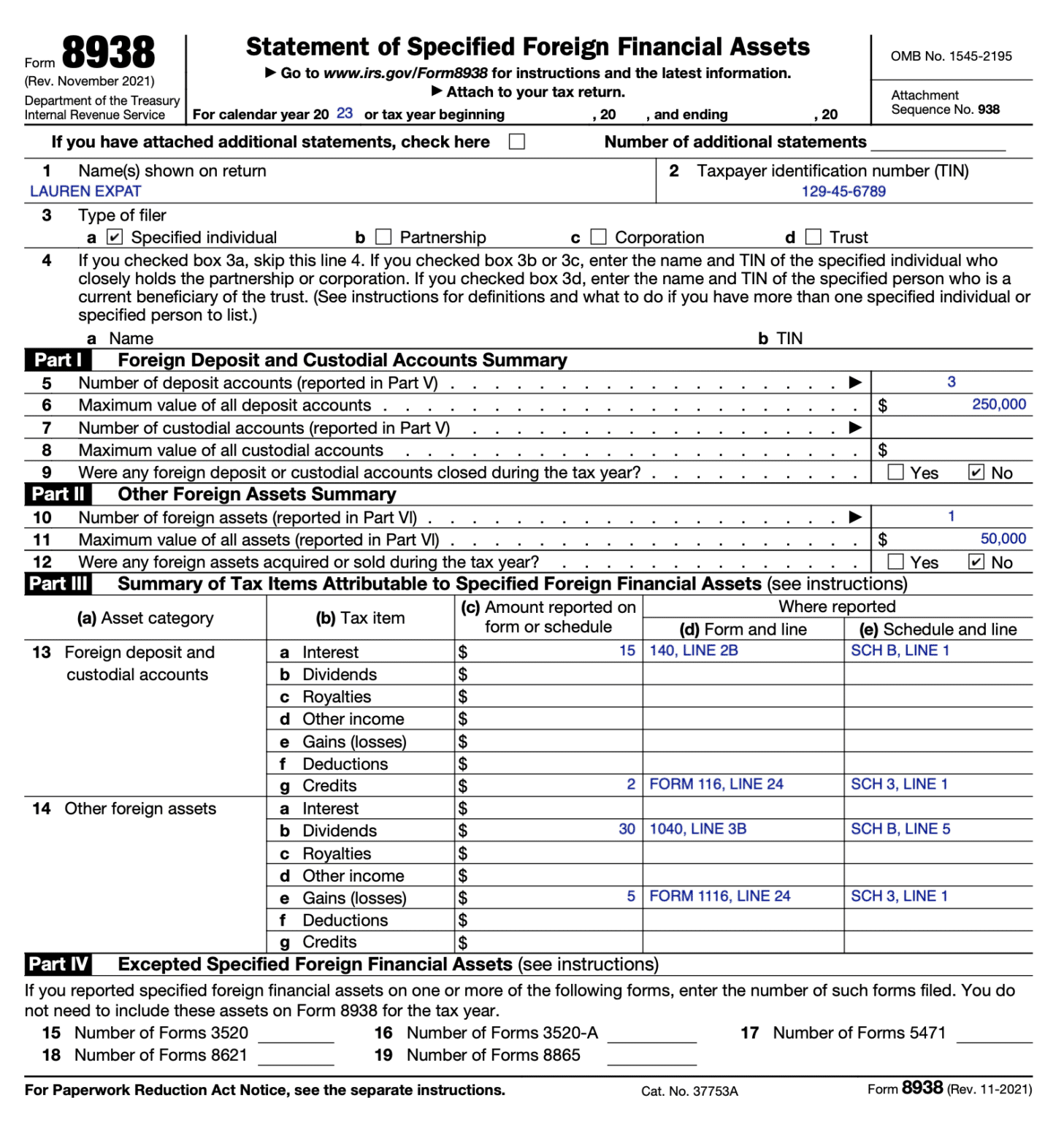 Form 8938 Filing Requirements & Foreign Asset Reporting