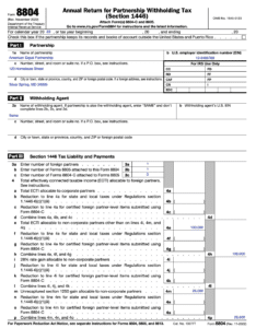 Partnership Withholding: All About US Tax Forms 8804 & 8805