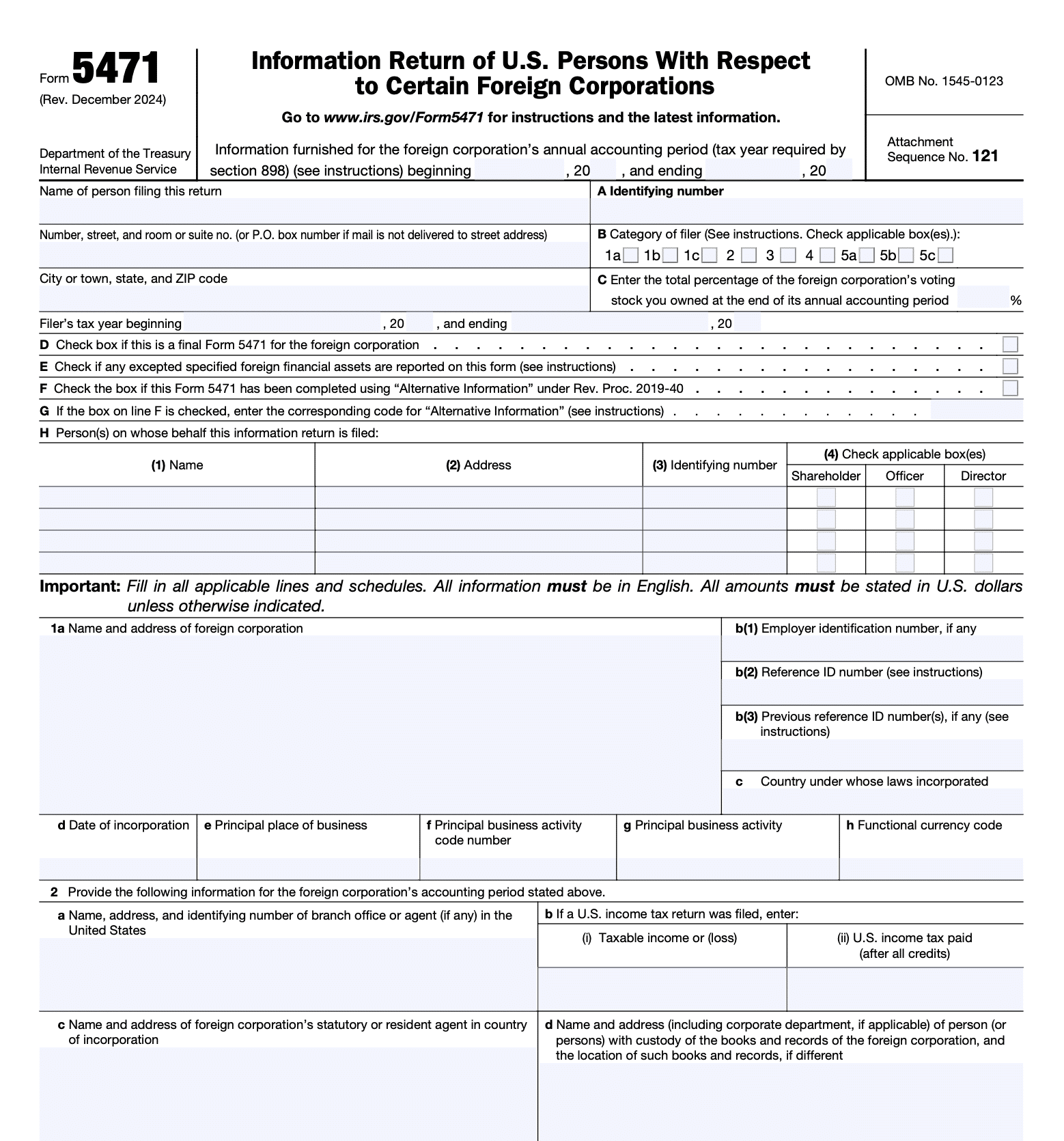 Form 5471: Filing Requirements with Your Expat Taxes