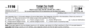 Form 1116: Claiming the Foreign Tax Credit
