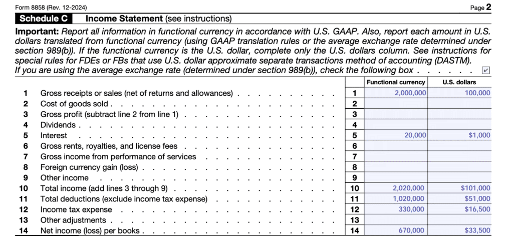 IRS Form 8858: Filing Requirements and Instructions