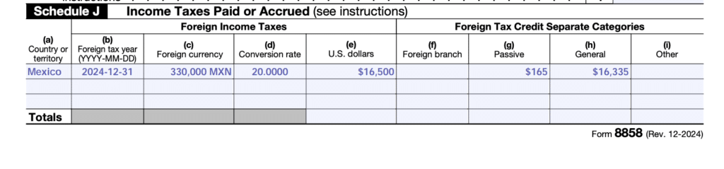 IRS Form 8858: Filing Requirements and Instructions