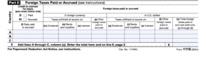 Form 1116: Claiming the Foreign Tax Credit