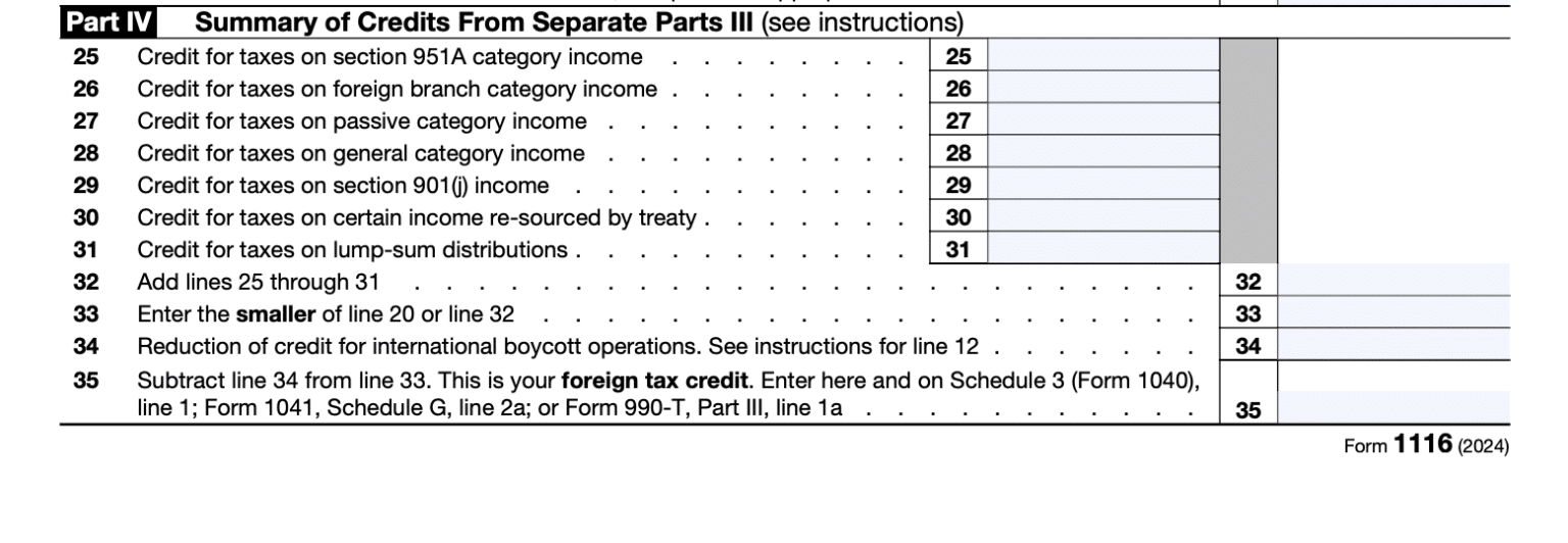 Form 1116: Claiming the Foreign Tax Credit