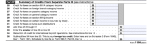 Form 1116: Claiming the Foreign Tax Credit