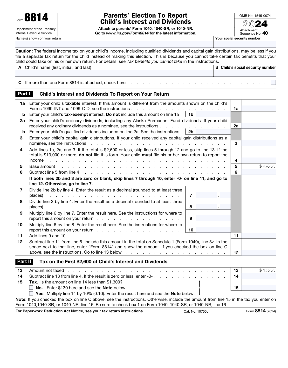 Form 8814: Report Your Child's Investment Income as an Expat