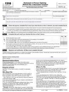 Form 1310: Claiming a Tax Refund for a Deceased Person (2025)