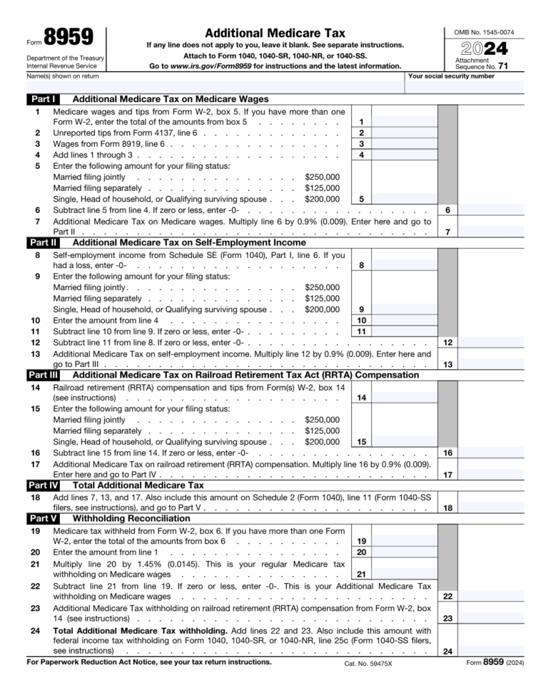 Form 8959: Additional Medicare Tax for US Expats (2025)