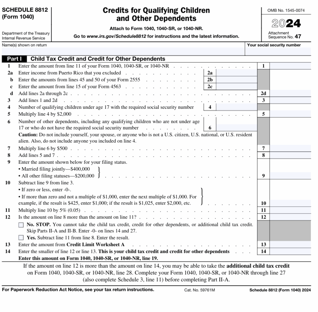 Form 8812: Expat Guide to Claiming Child Tax Credits (2025)