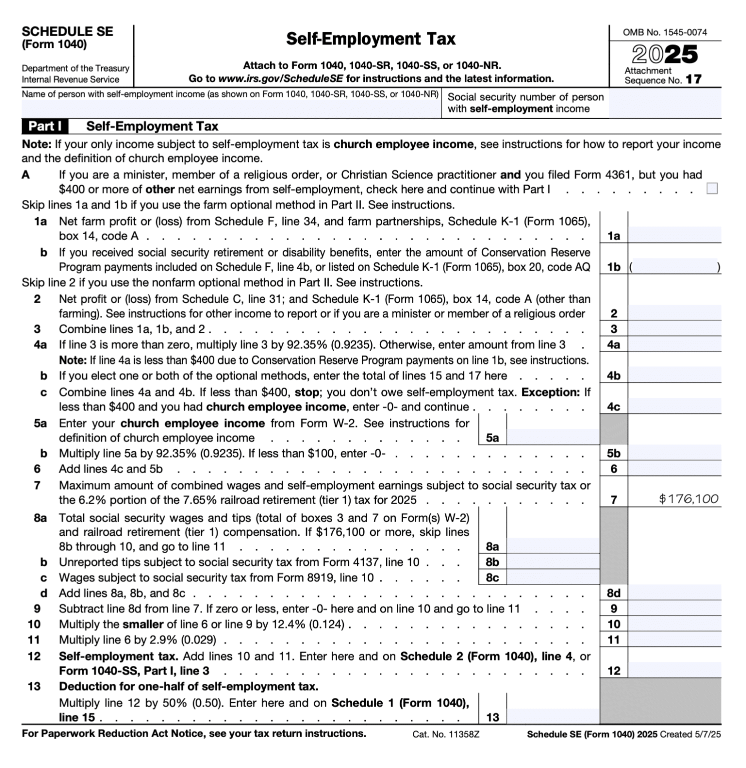 Schedule SE: Self-Employment Tax for Expat Freelancers